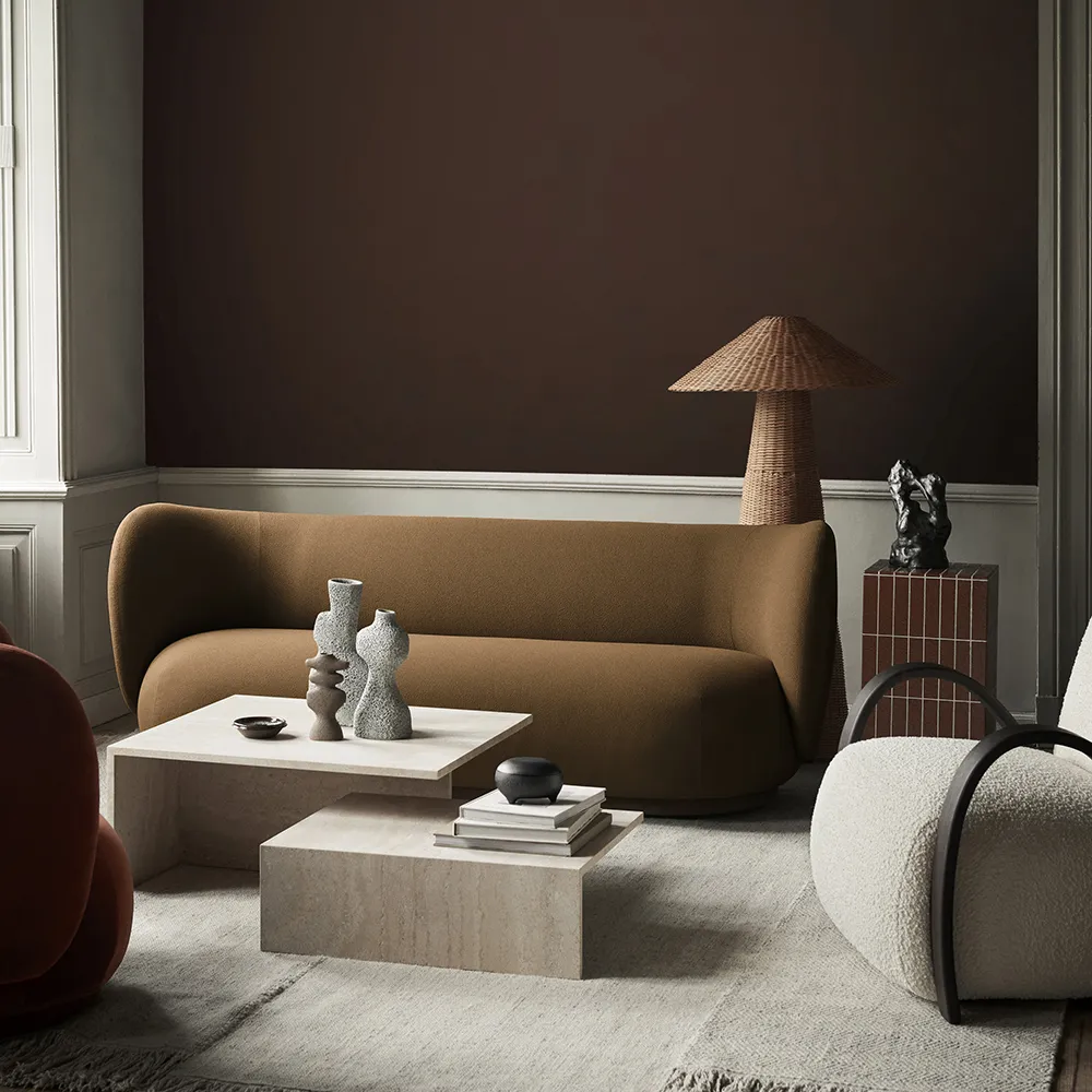 Ferm Living Rico 3-personers sofa Grain - Caramel | Køb fra Hulténs