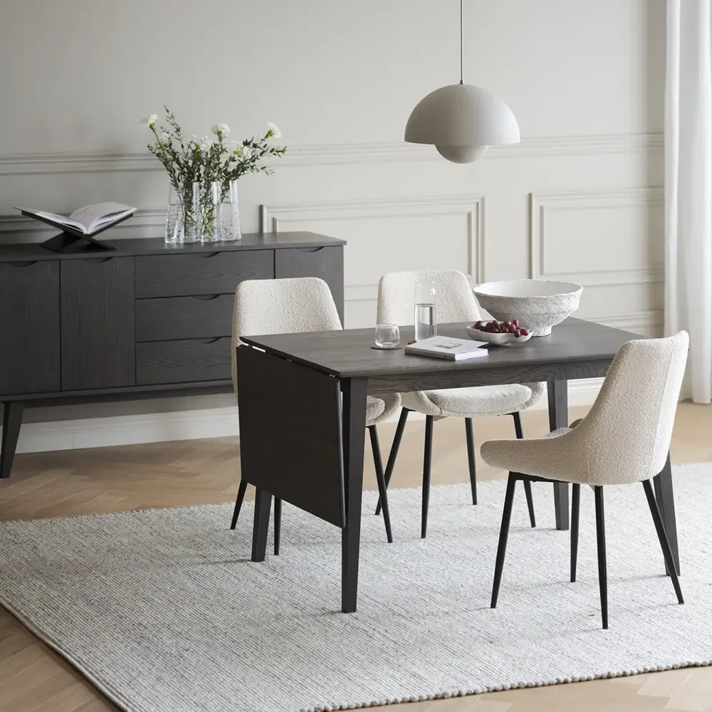 Rowico Home Filippa klapbord 120-165x80 cm mørkebrun eg | Køb fra Hulténs