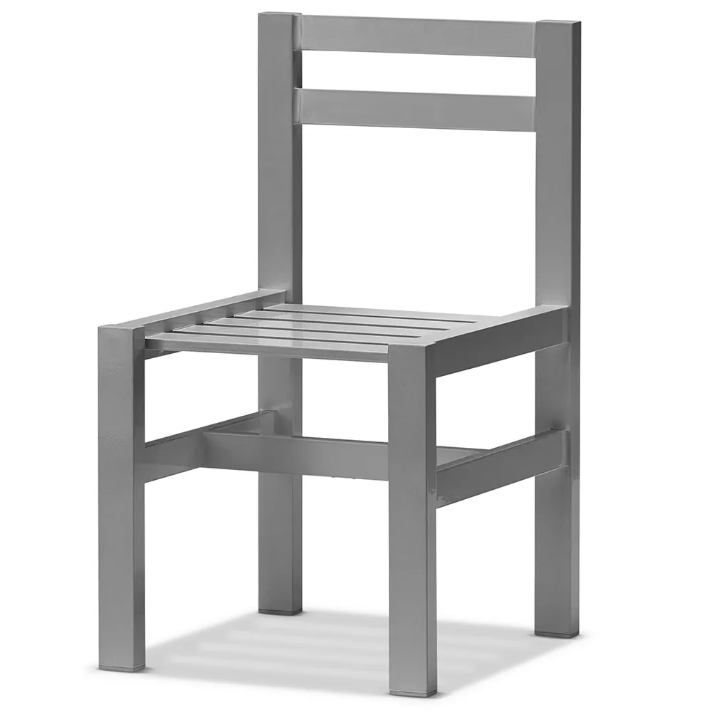 Stol aluminium grå Fri Form | Køb dine udendørsmøbler hos Hulténs